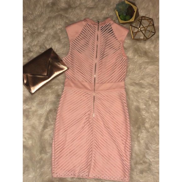 Fashion Nova | Dresses | Sexy Pink Mesh Mini Dress Nwt | Poshmark
